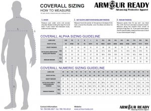 Sizing Chart – Armour Ready